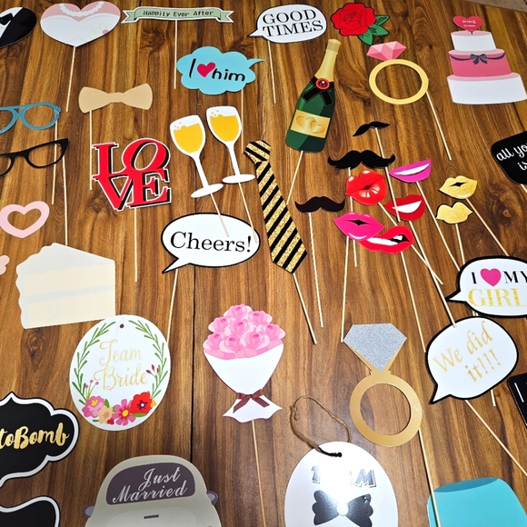 Amazon | Party Supplies | Photo Booth Props Date Night Idea Cards ...